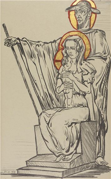 Allan Rohan Crite | The Holy Family (1958) | MutualArt
