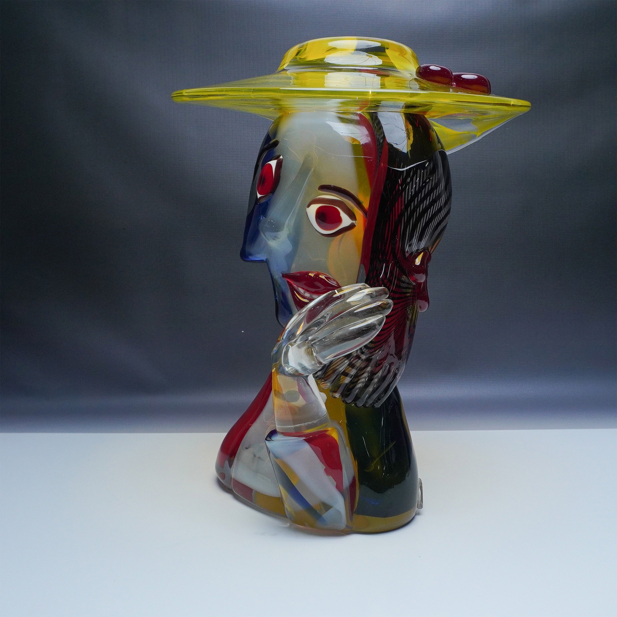 Walter Furlan | Walter Furlan Signed Murano Glass Picasso-Inspired Bust ...