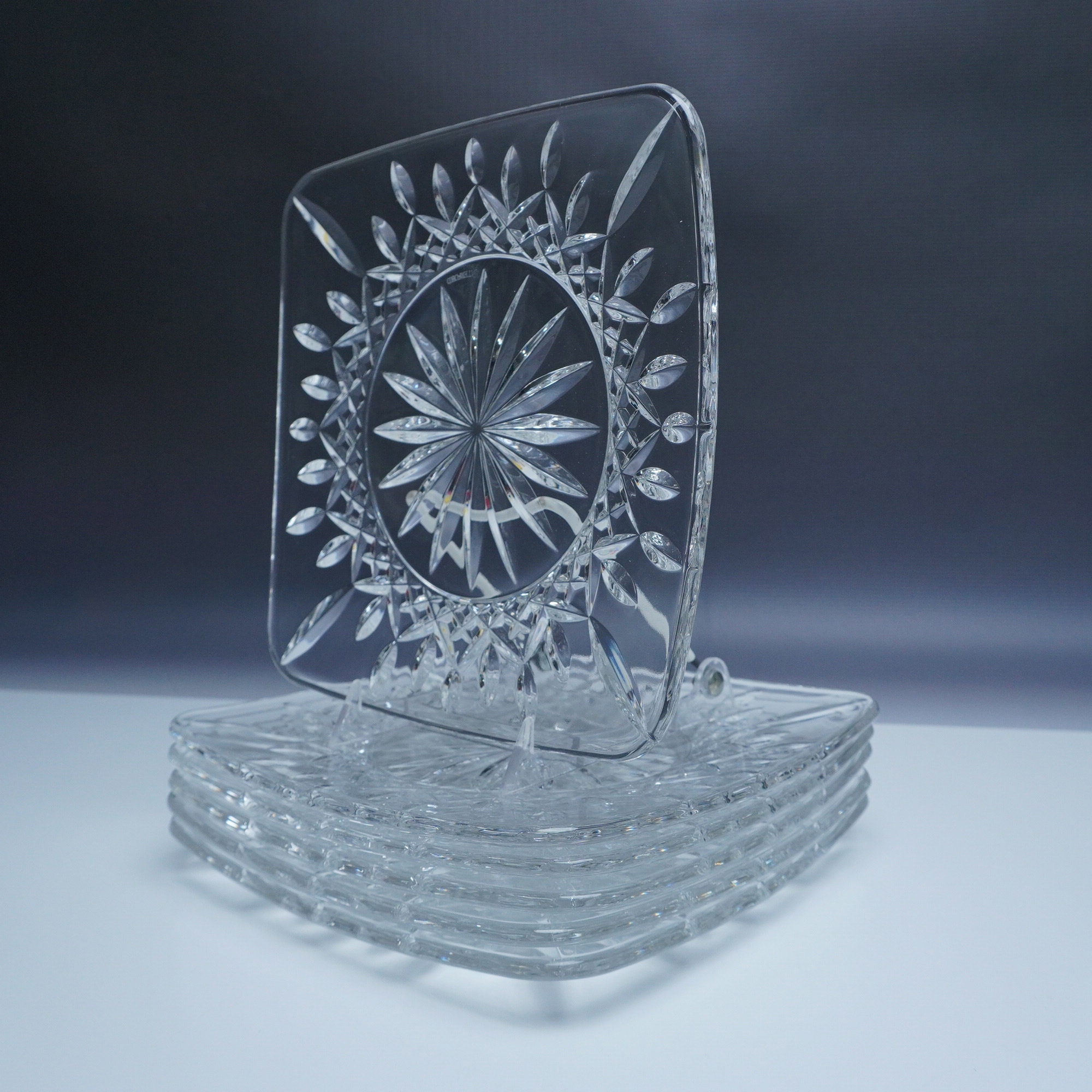 Diamond | 6pc Waterford Crystal Plates, Lismore (Circa 20th Century ...