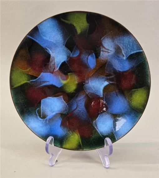 Francoise Roy | MCM Francoise Roy Enameled Plate, Signed | MutualArt