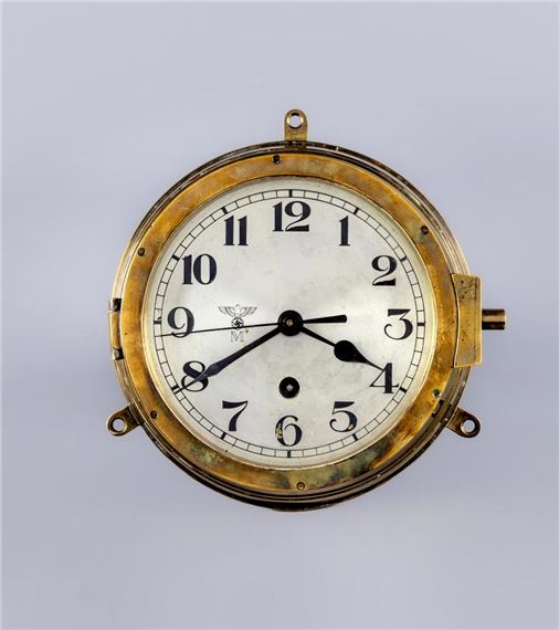 STEEL | A GERMAN THIRD REICH KRIEGSMARINE BRASS WALL CLOCK of bulkhead ...
