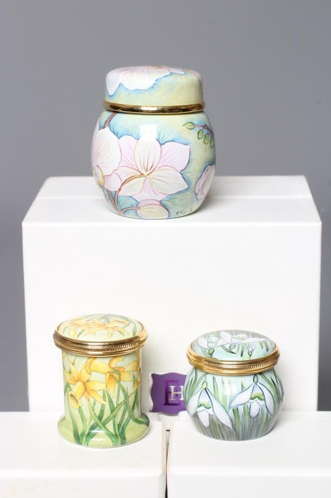 Elliot Hall | TWO ELLIOT HALL ARTIST PROOF ENAMEL BOXES comprising ...