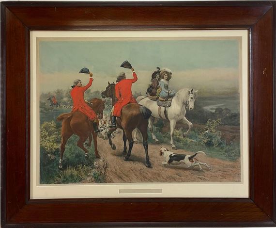 Alfred William Strutt | Print of English fox hunt scene painted by ...
