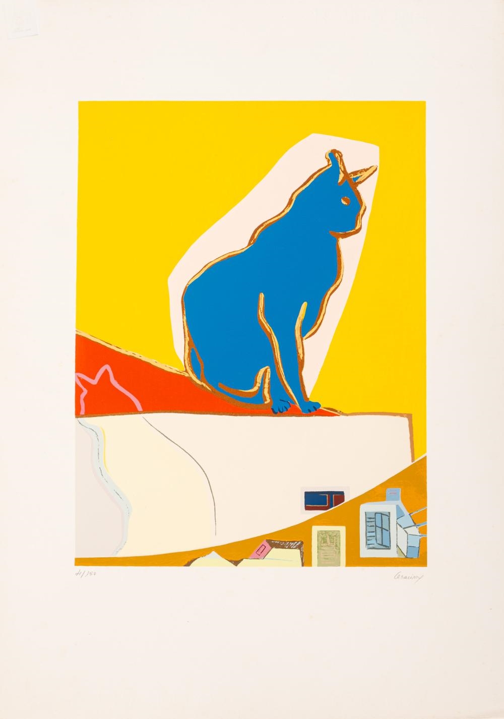 Mário Cesariny | “O Gato Azul” (1984) (1984) | MutualArt