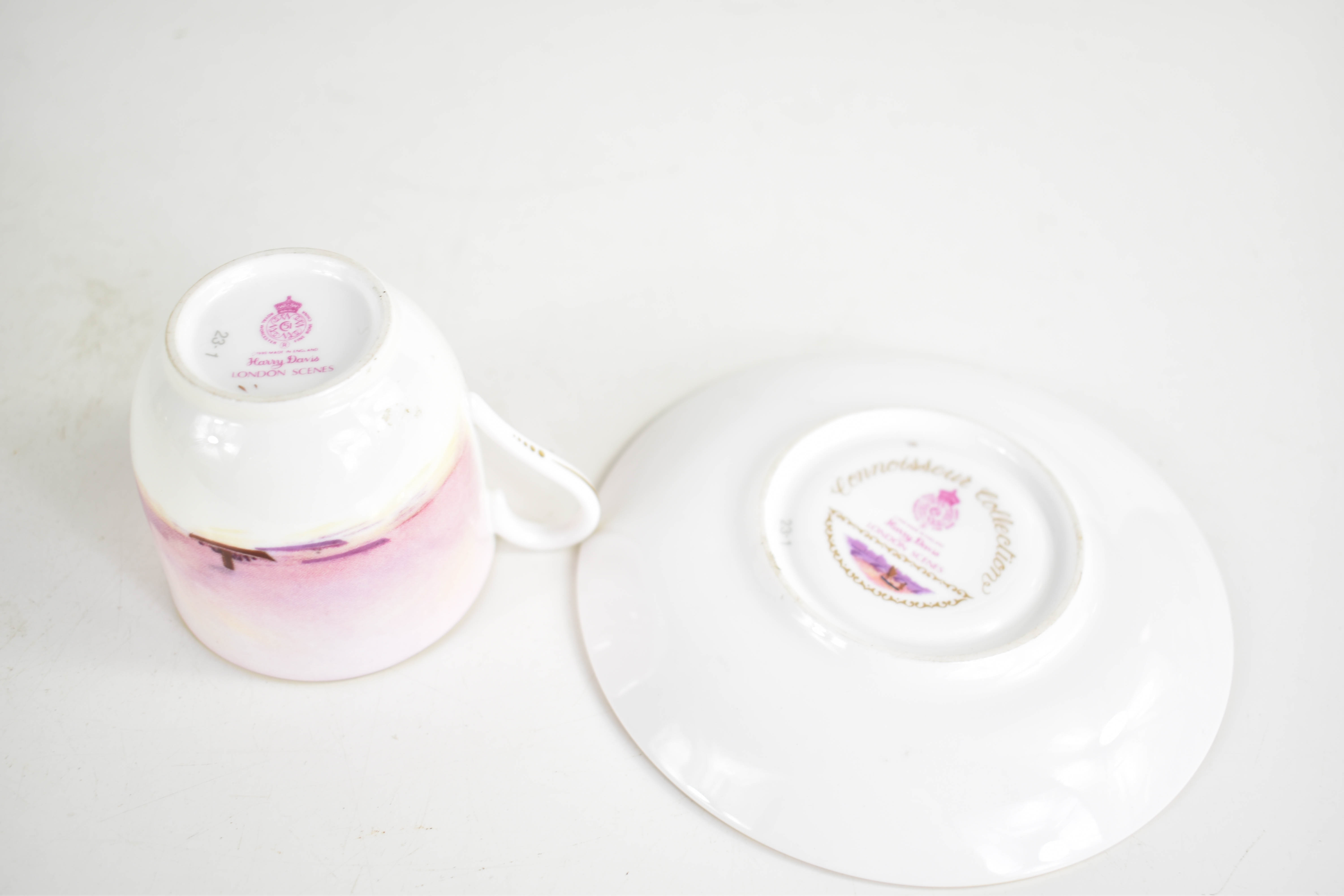 Royal Worcester | A Royal Worcester coffee cup and saucer by Harry ...