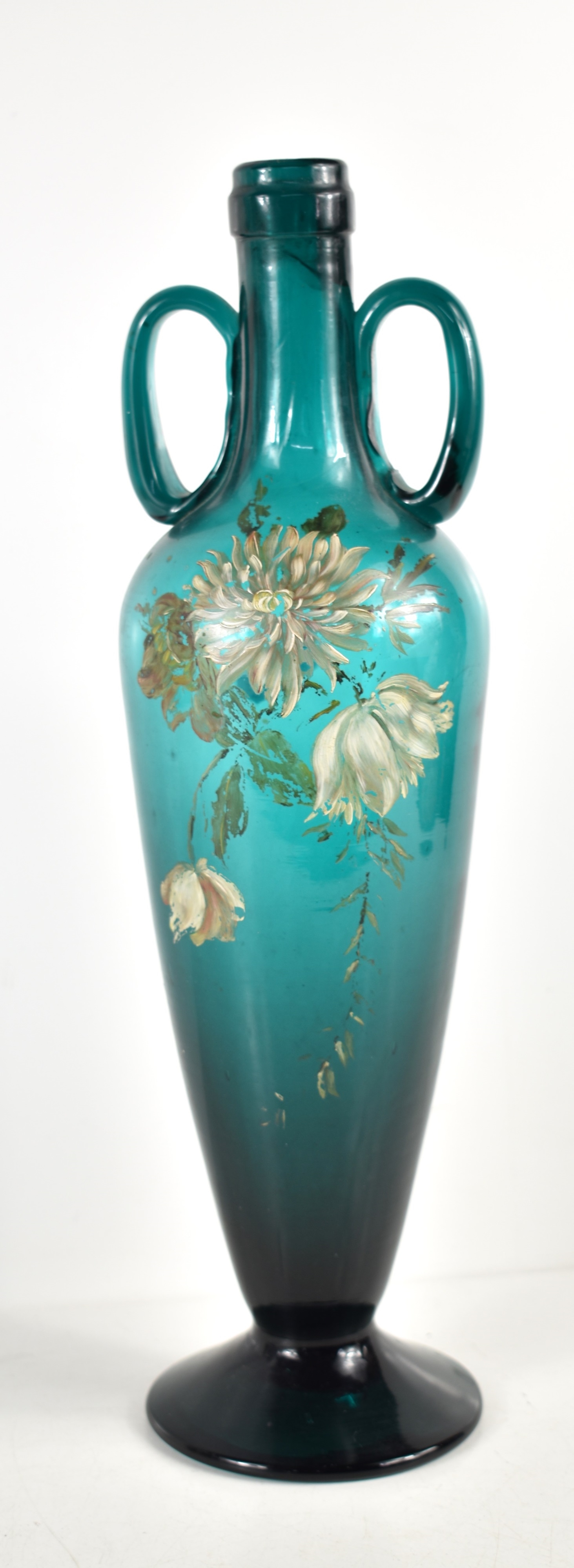 Prior | A Bohemian greed glass amphora shaped bottle | MutualArt
