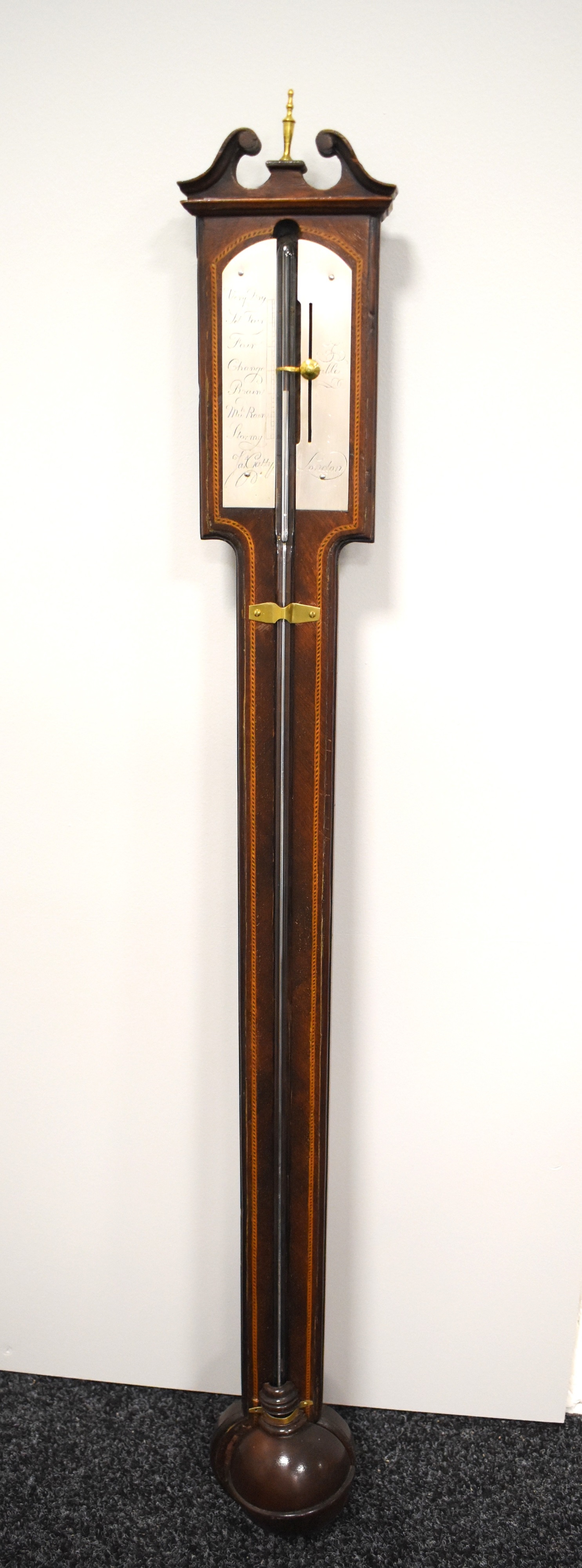 Thomas | A Thomas Gatty of London mahogany 19th century stick barometer ...