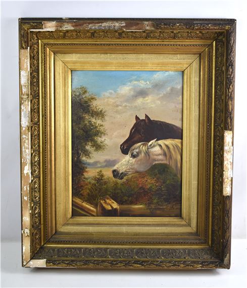 Prior | A 20th Century painting depicting the side profile portraits of ...