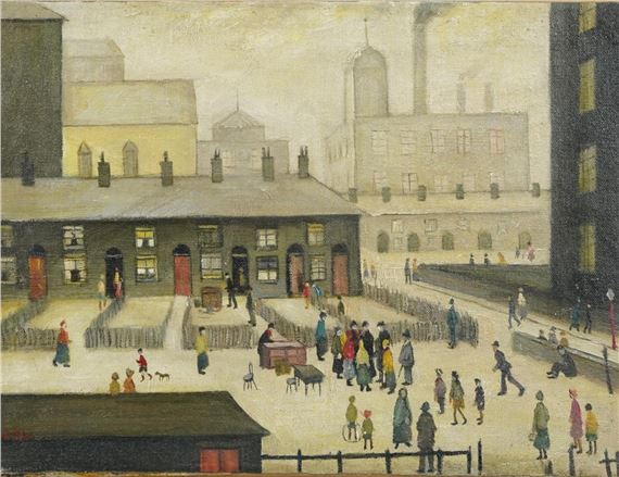 Laurence Stephen Lowry | After L S Lowry - Figures in a street (20th ...