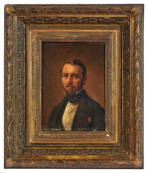 Luigi Rubio | Portrait of a man with blue eyes | MutualArt