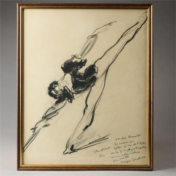 Monique Lancelot | . Portrait of Michel Renault in arabesque. Black ...