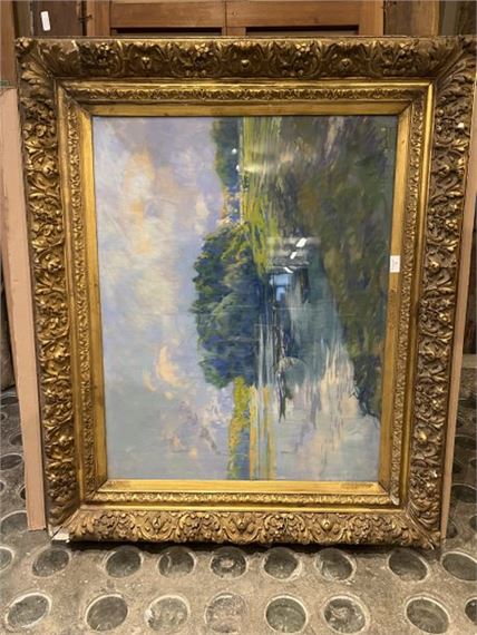 Louis Fortuney | Louis FORTUNEY The Marne at Alfortville Pastel, signed ...