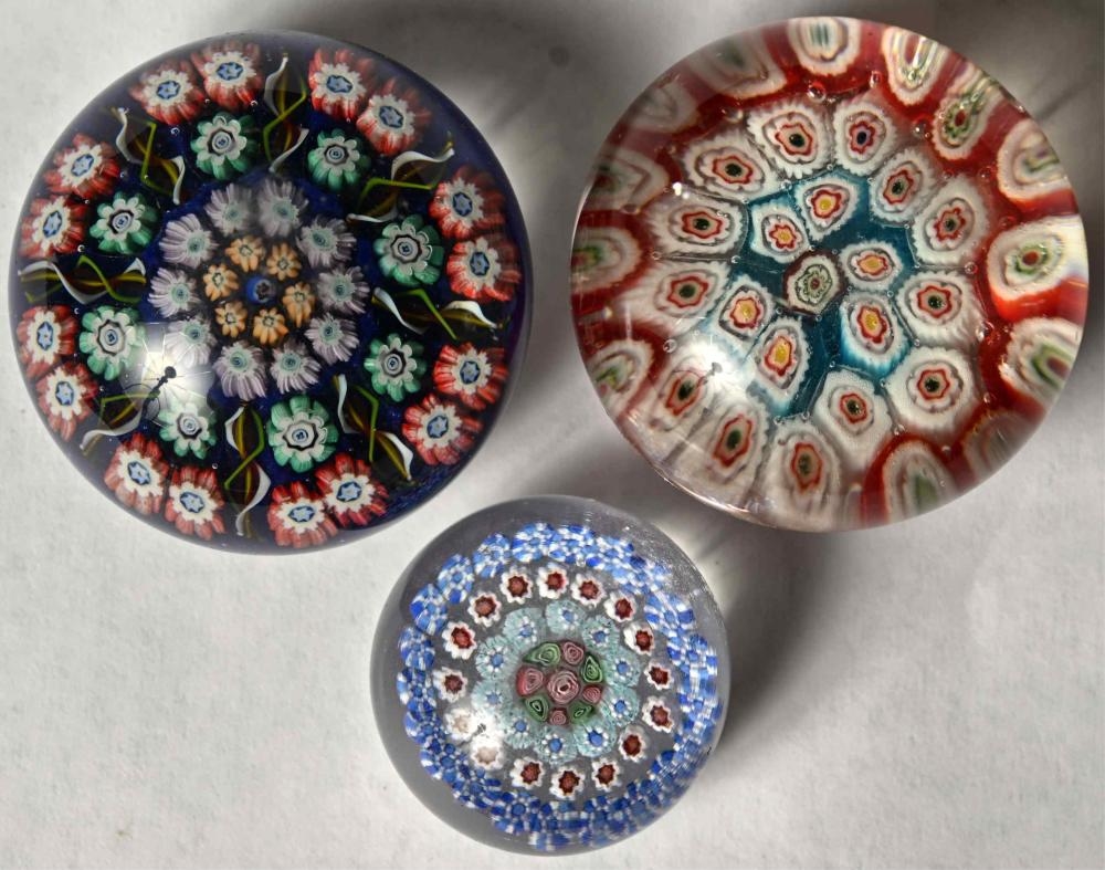 SEVEN | Seven Various Glass Paperweights | MutualArt