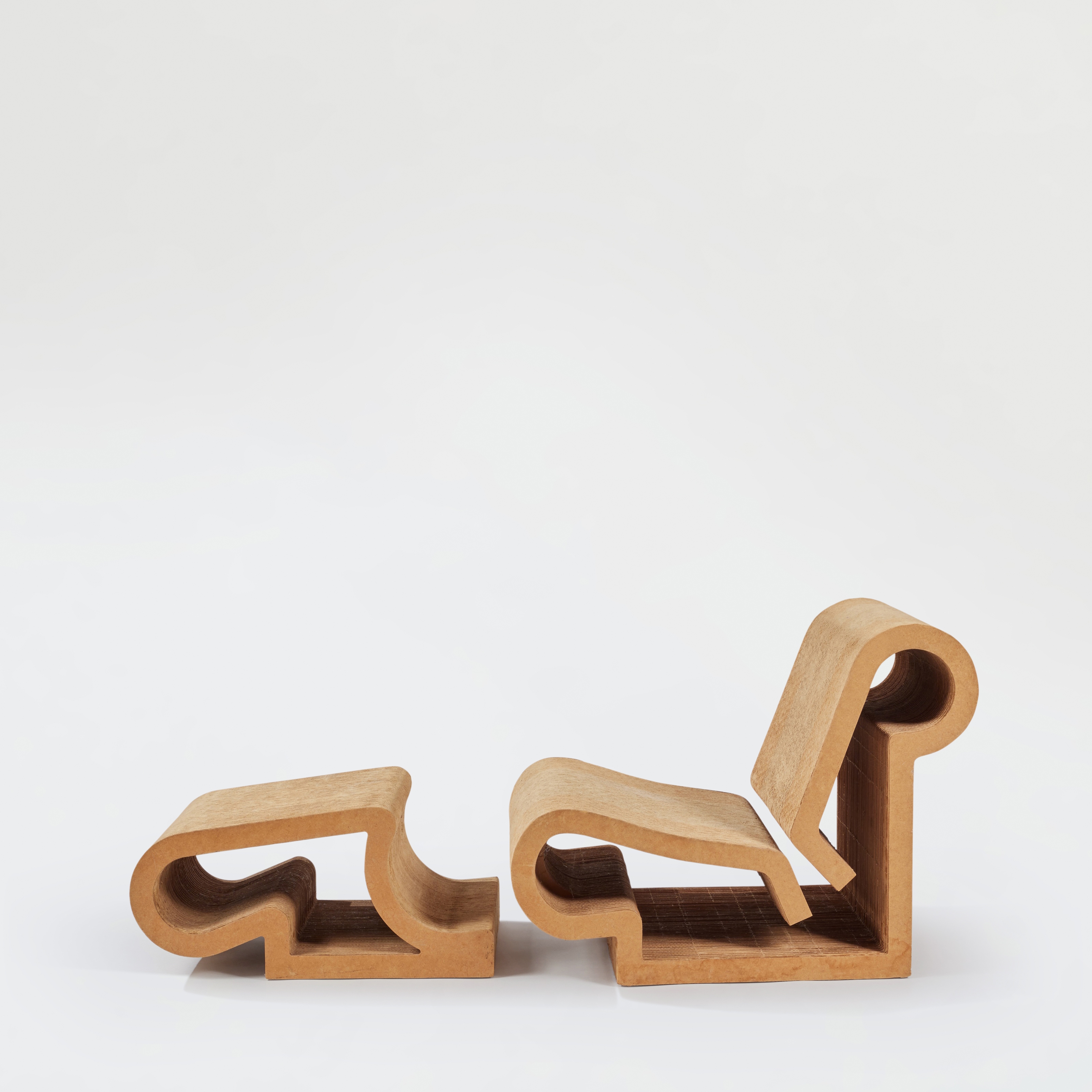 Frank Gehry | Easy Edges Lounge Chair and Ottoman (1972) | MutualArt