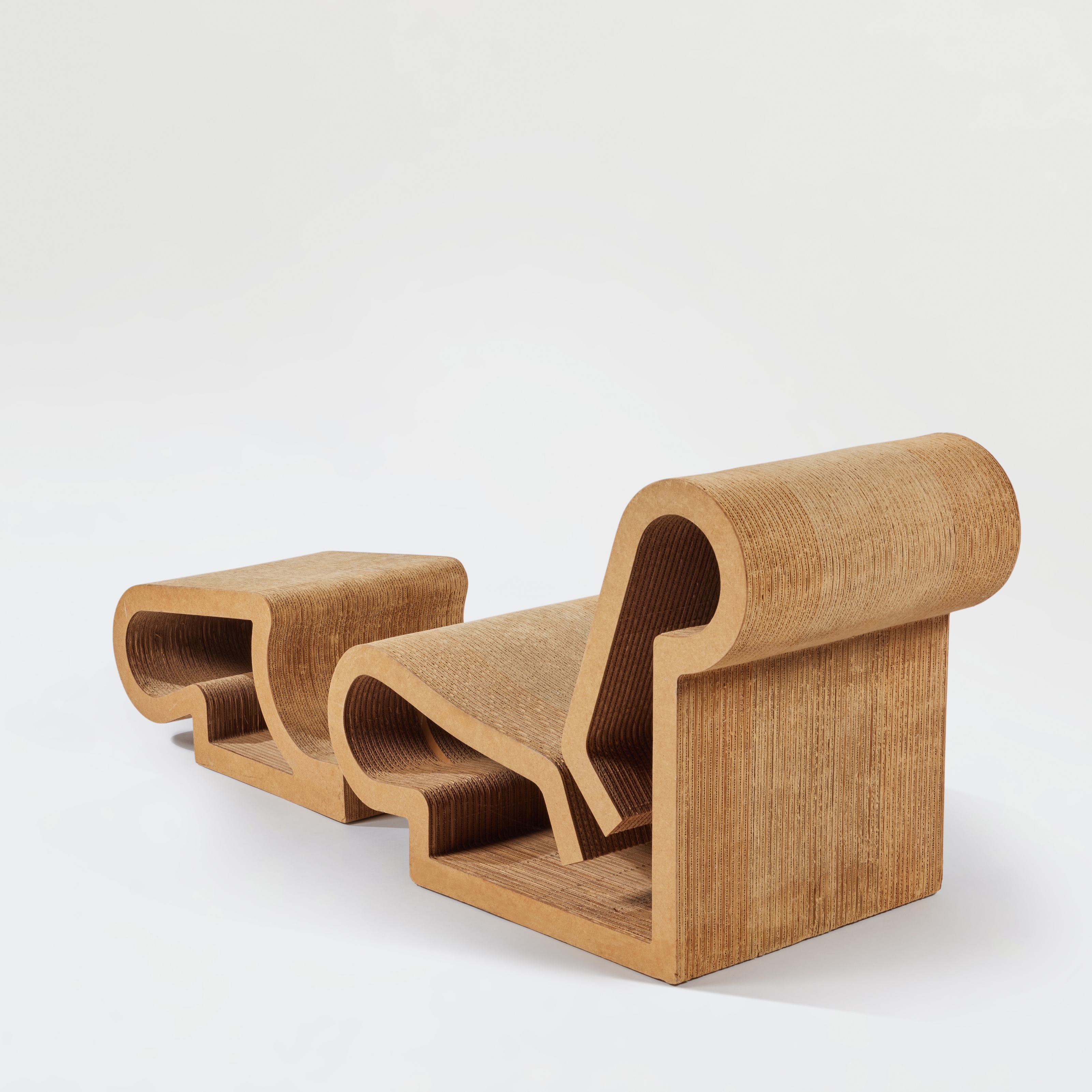 Frank Gehry | Easy Edges Lounge Chair and Ottoman (1972) | MutualArt