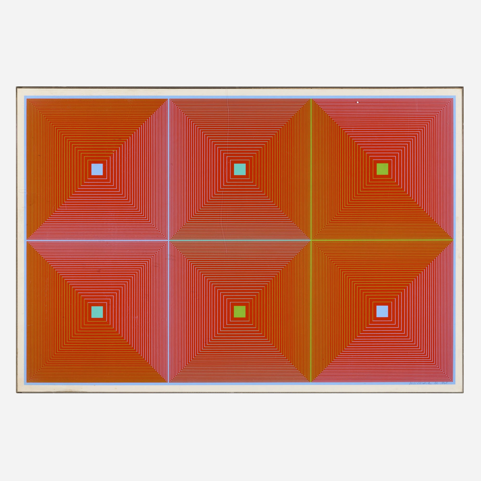 Richard Joseph Anuszkiewicz | Six Squares (1969) | MutualArt
