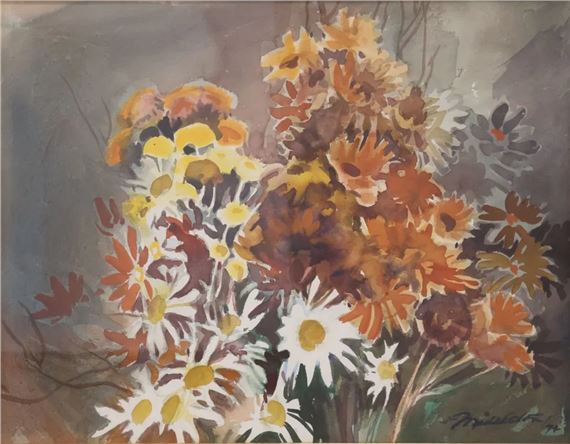 Janet Middleton | Showing a floral still life study | MutualArt