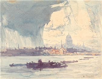 Arthur Streeton | Night Scene (1890) | MutualArt