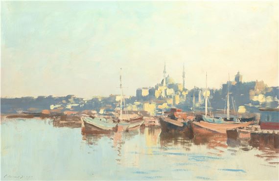 Edward Brian Seago | A boatyard on the Golden Horn, Istanbul | MutualArt