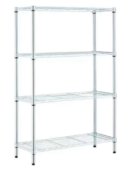 Stock | EZ) HDX 4-Tier Steel Wire Shelving Unit (1400) | MutualArt