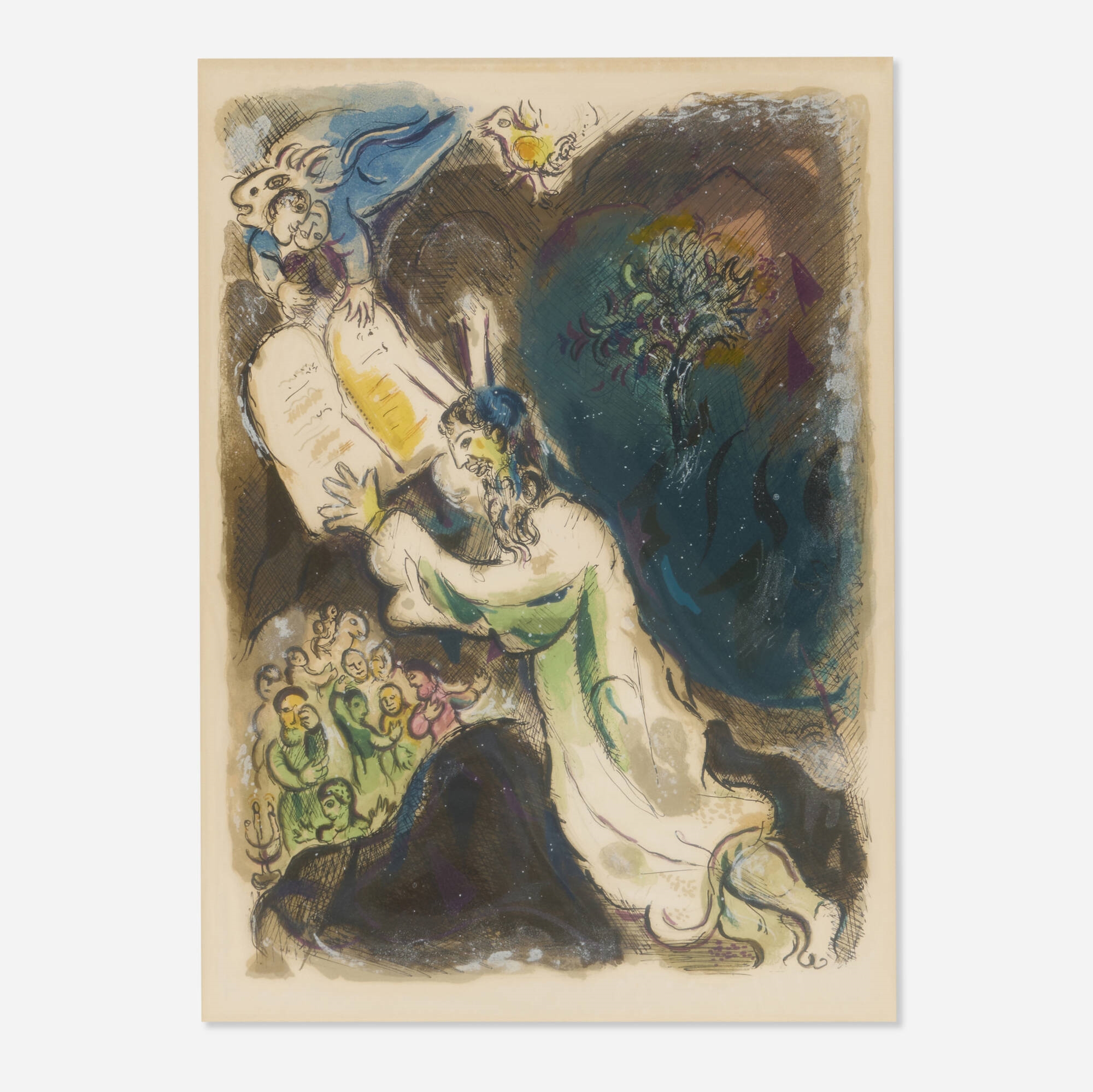Marc Chagall | Moses and the Ten Commandments (from the Story of the ...