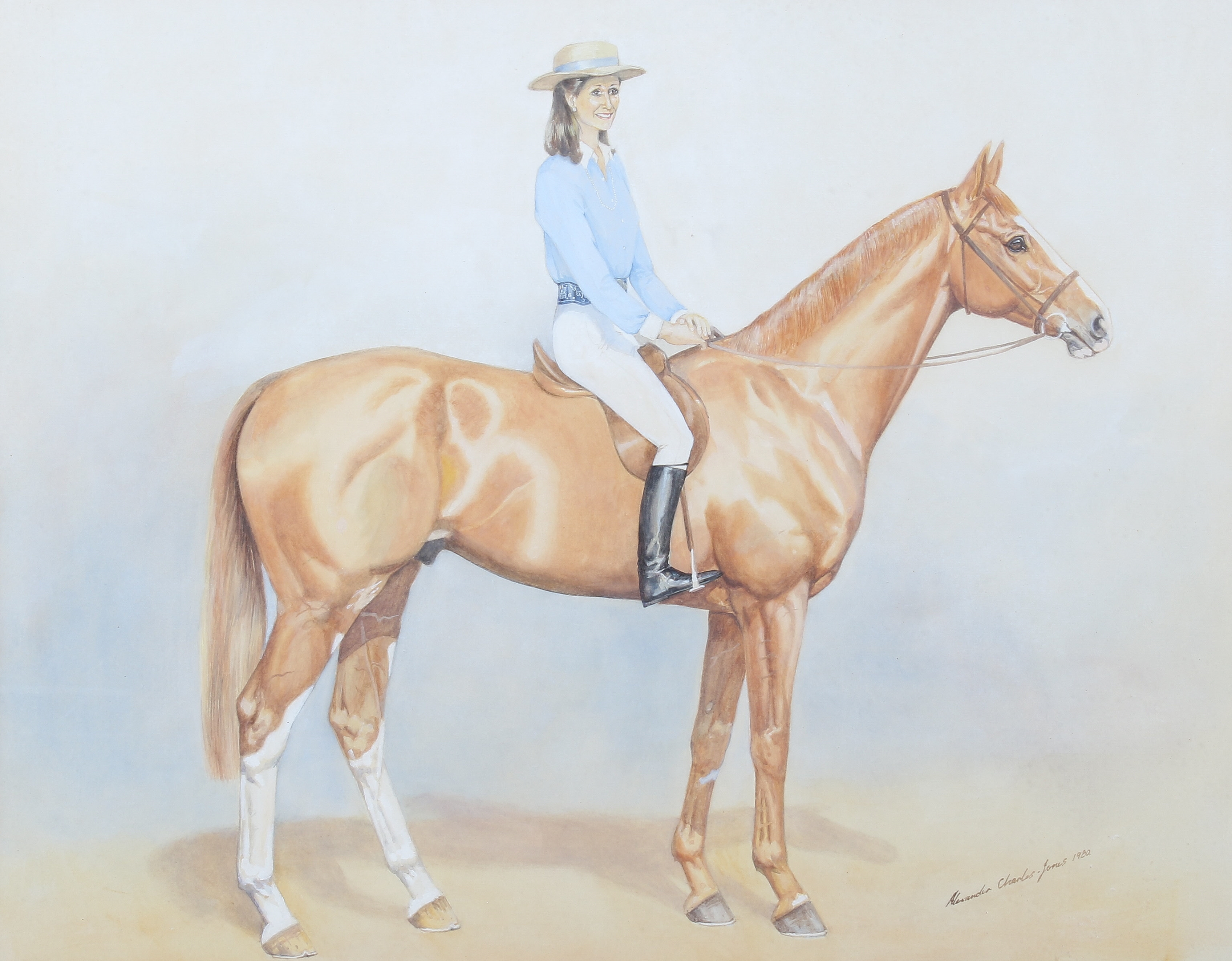 Alexander Charles Jones | A watercolour portrait of a horse and rider ...