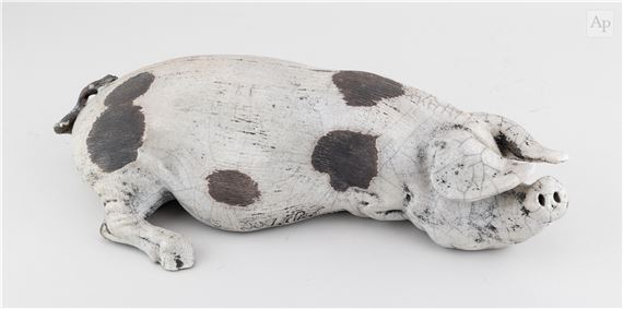Lawson Rudge | LAWSON RUDGE (born 1936); a raku sculpture of a ...