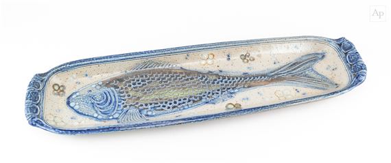 Toff Milway | TOFF MILWAY (born 1949); a large rectangular salt glazed ...