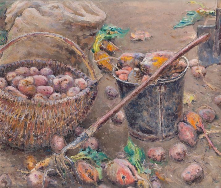 Nikolai Maximenko | In the vegetable garden (1960) | MutualArt