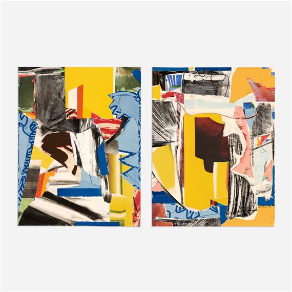 Nick Vaccaro | Nick Vaccaro Pair of Mixed Media Collages (1998 (1958 ...