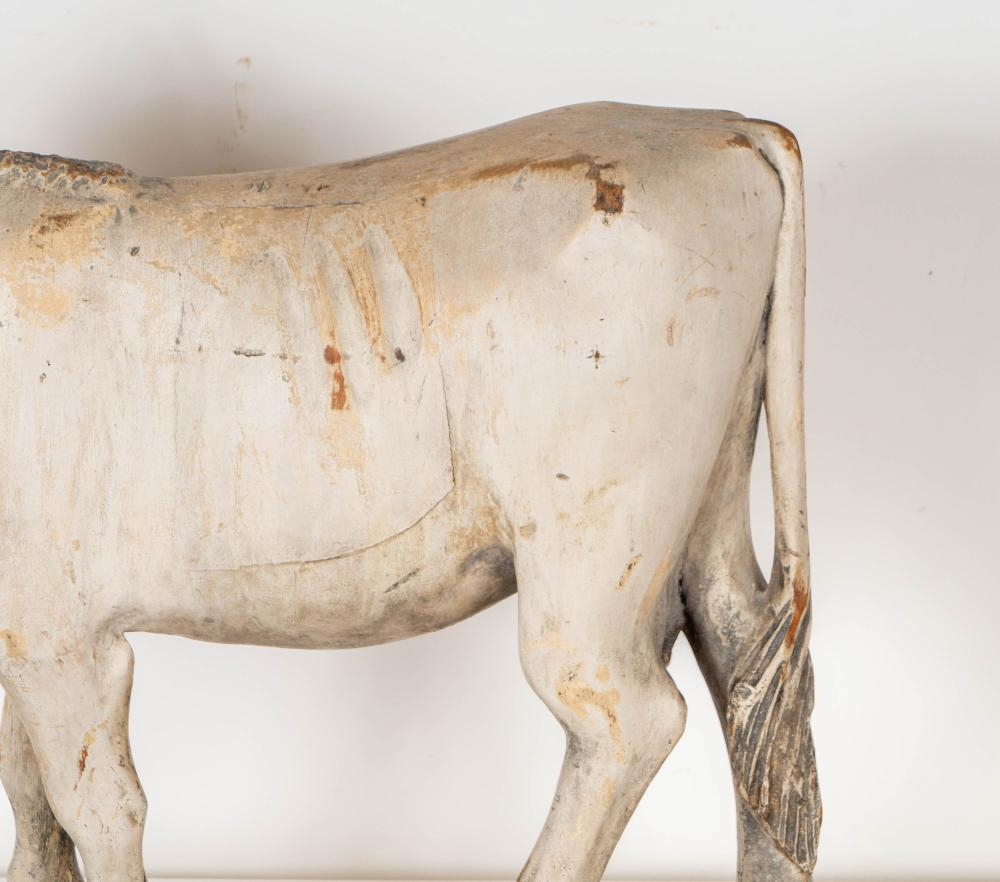 Jewelry | A Painted Wood Cow Figure | MutualArt