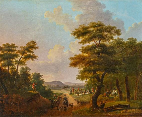 Philippe Budelot | A hunting lodge Original oil on canvas H | MutualArt