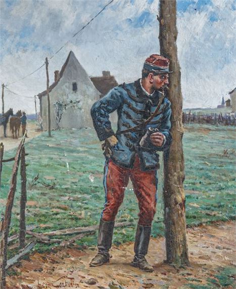 Léon Antoine Lucien Couturier | Soldiers on reconnaissance | MutualArt