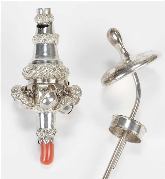 Silver | A Victorian silver baby's rattle (19th Century) | MutualArt