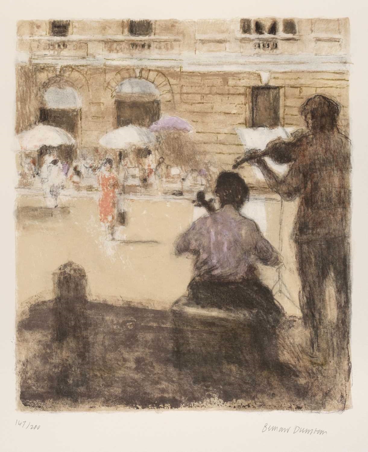 Bernard Dunstan | Musicians in the Courtyard (20th Century) | MutualArt