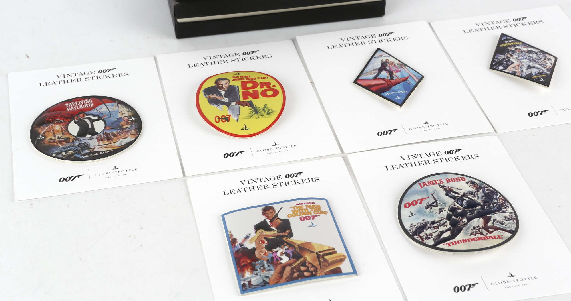 Golden | James Bond 007 Globe Trotter Leather Luggage Sticker Set ...