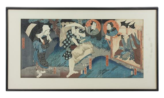 Japanese School | Japanese Triptych Woodblock Print | MutualArt