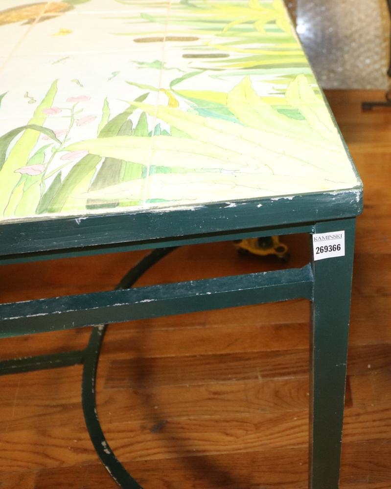 John Samuel Beswick | Rare Unusual 1960s Hand-Painted Tile-Top Dining ...