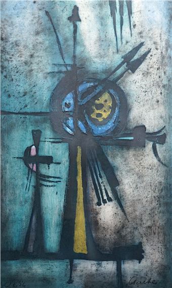 Geoffrey Petts Clarke | 1956sugar-lift aquatint in colours on (1956 ...