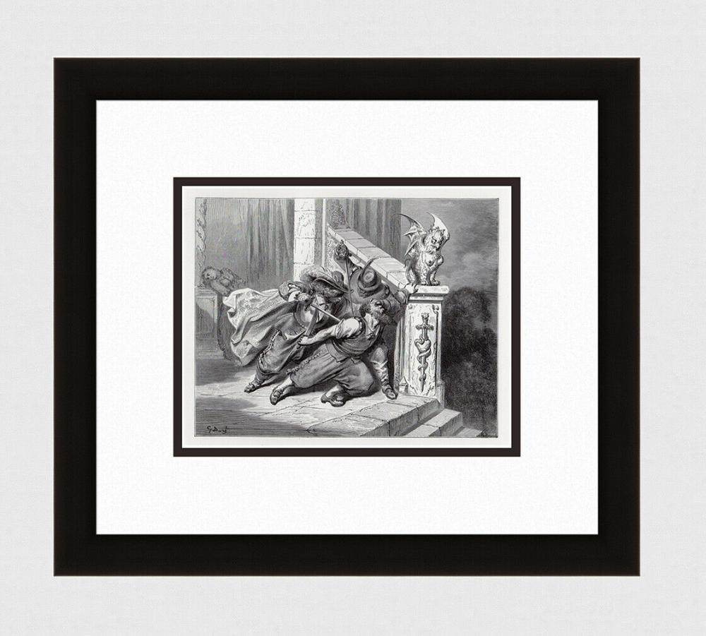 Gustave Doré | Gustave Dore Blue Beard 1880 Wood Engraving Signed ...
