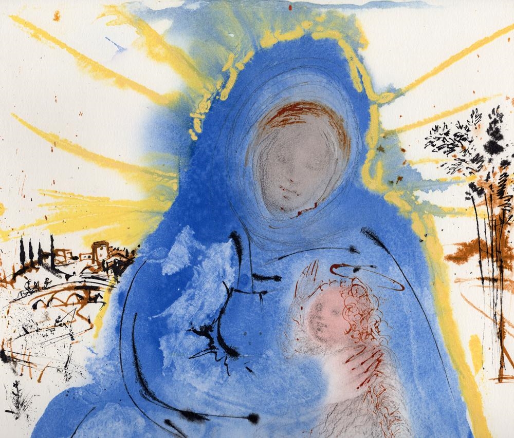 Salvador Dalí | Salvador Dali Biblia Sacra 1967 Virgin Mary Lithograph ...