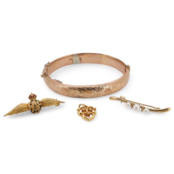 Diamond | A George V 9ct gold bangle | MutualArt