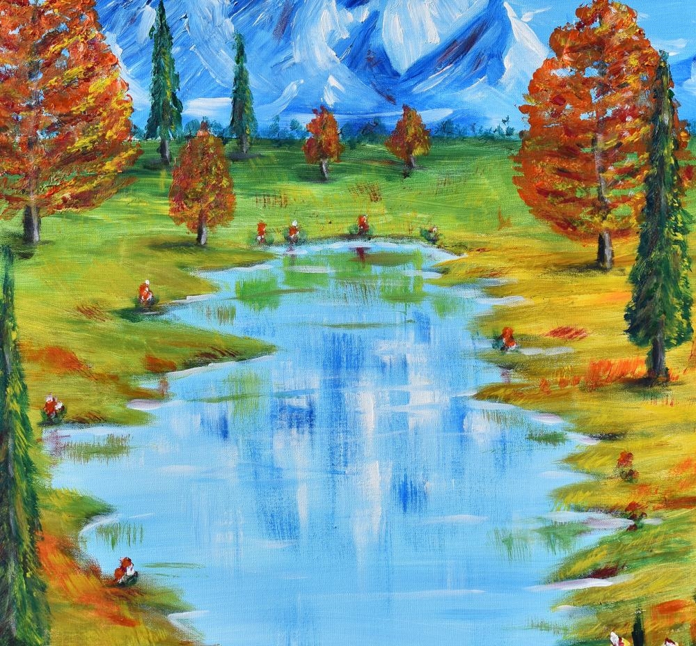 Arthur Kinslow | Arthur Kinslow Orginal Painting Mountain Retreat 30 x ...