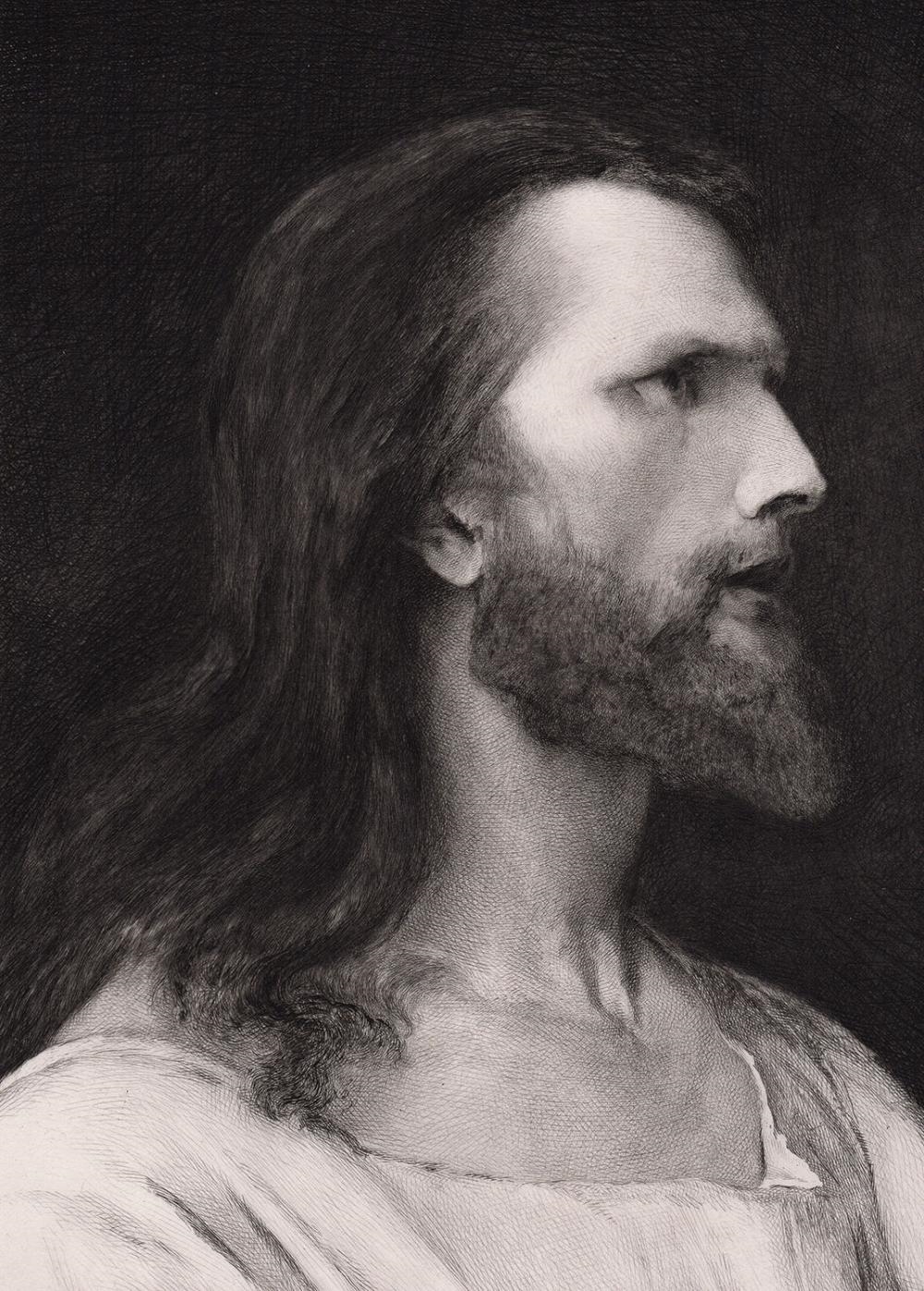Mihaly Munkacsy | Mihaly Munkacsy Christ 1887 etching signed (1887) | MutualArt
