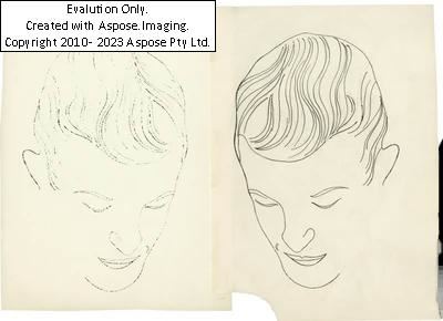 Andy Warhol | Untitled (Double Portrait of a Man Looking Down) (Circa ...