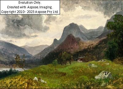 Anton Hlavacek | (Wien 1842-1926) Hintersee mit Reiteralpe | MutualArt