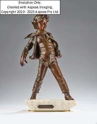 Antoine Bofill | A figure of a boy with books: Glissade | MutualArt