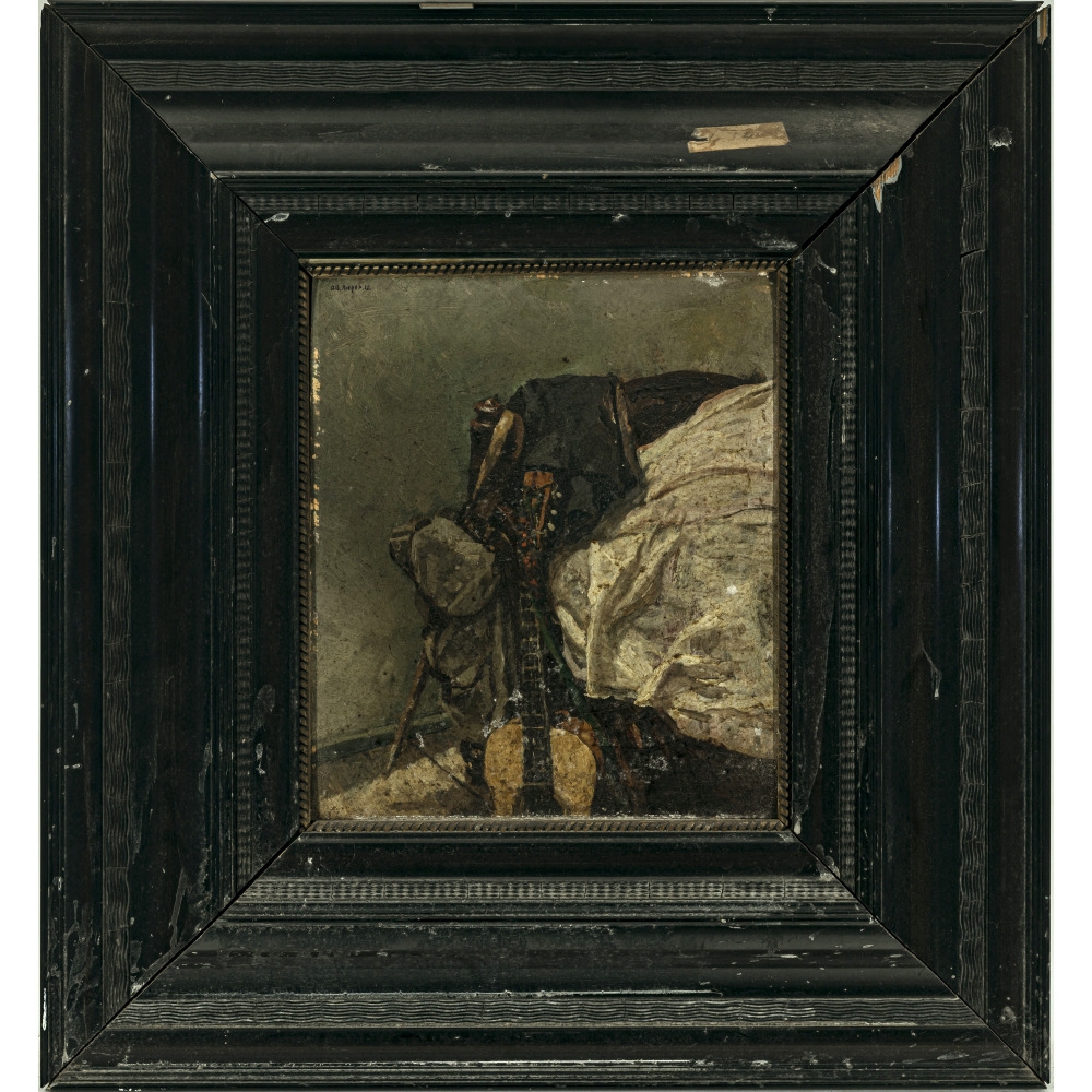 Albert Rieger | Albert Rieger - Still life with guitar and backpack ...