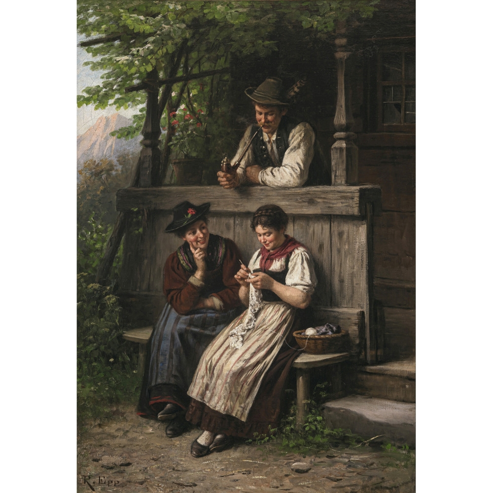 Rudolf Epp | Rudolf Epp - Idyll on the alp (1834) | MutualArt
