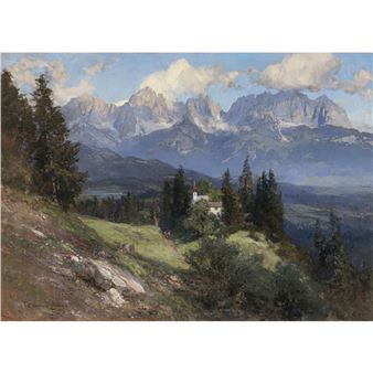 Edward Harrison Compton | Mountain Panorama (1905) | MutualArt